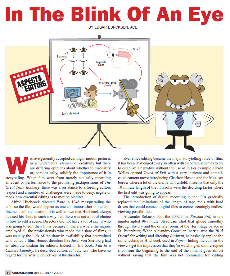 In the Blink of an Eye – EDITING – Cinestudy